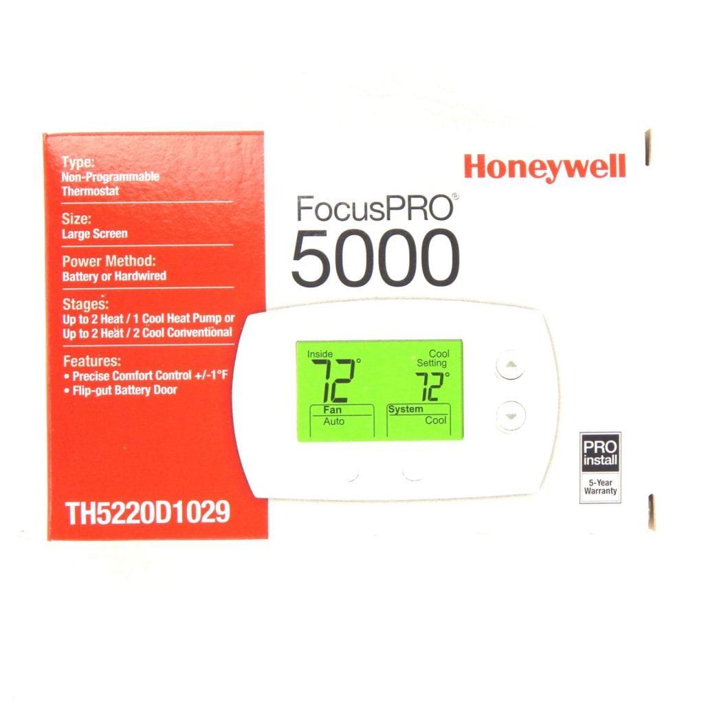 Honeywell Digital Thermostat – Focus Pro 5000 two stage – J.E. Shekell ...